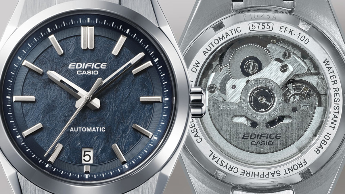 Casio Edifice EFK100D-7A Electroform White Forged Carbon Dial 3 Hand ...