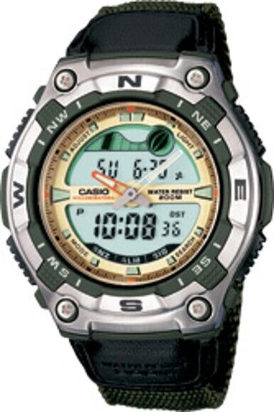 Casio AQW-100B-3AV Mens Analog Digital Sports Watch TIDE GRAPH World T ...