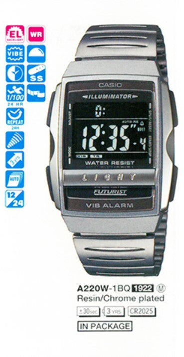 Casio Digital A220W-1BQ – CB WATCHES